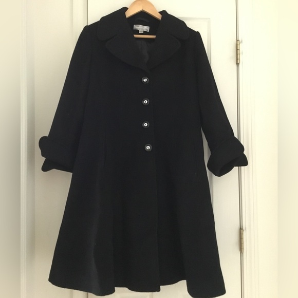 George Simonton | Jackets & Coats | Simonton Says Black Wool Coat Size ...